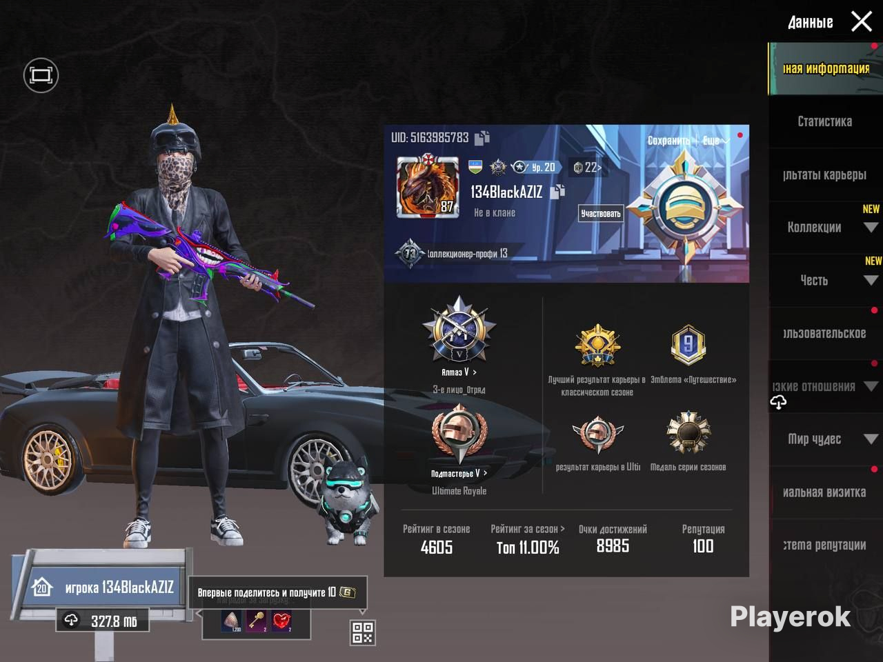 Купить СОЧНЫЙ АКК от LORDA ЧЕКАЙ БИО‼️ смена без скама PUBG Mobile за ...