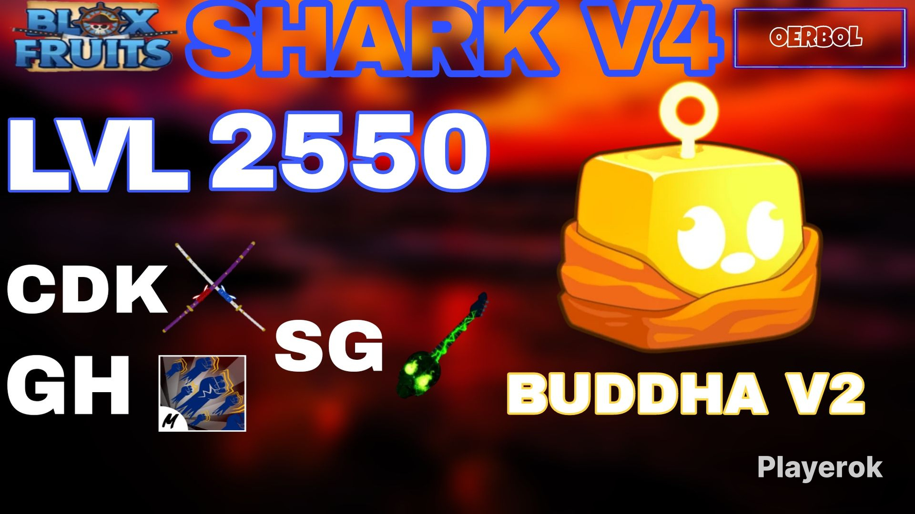 Купить 🌊|BF|2550lvl|🔥SHARK V4🔥| BUDDHA V2|⚔️CDK⚔️|👊GodHuman👊|🎸SG🎸 ...