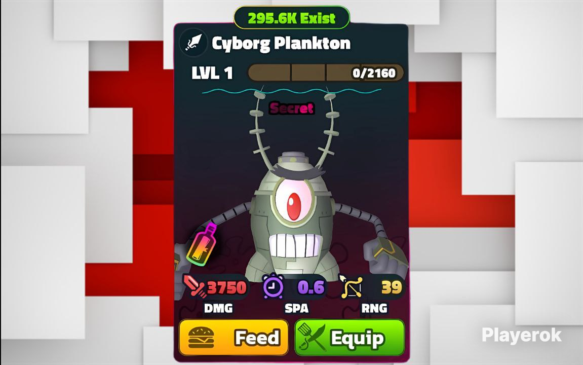 Купить [SF] 🤖 Cyborg Plankton 🤖 | топовый секретный юнит 🌟 Roblox за 90 ...