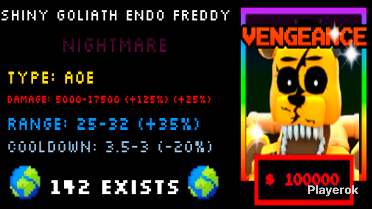 Купить 🎁 SHINY GOLIATH ENDO FREDDY 🎁 ⭐️ ЛУЧШАЯ ЦЕНА ⭐️ МОМЕНТАЛЬНАЯ ...