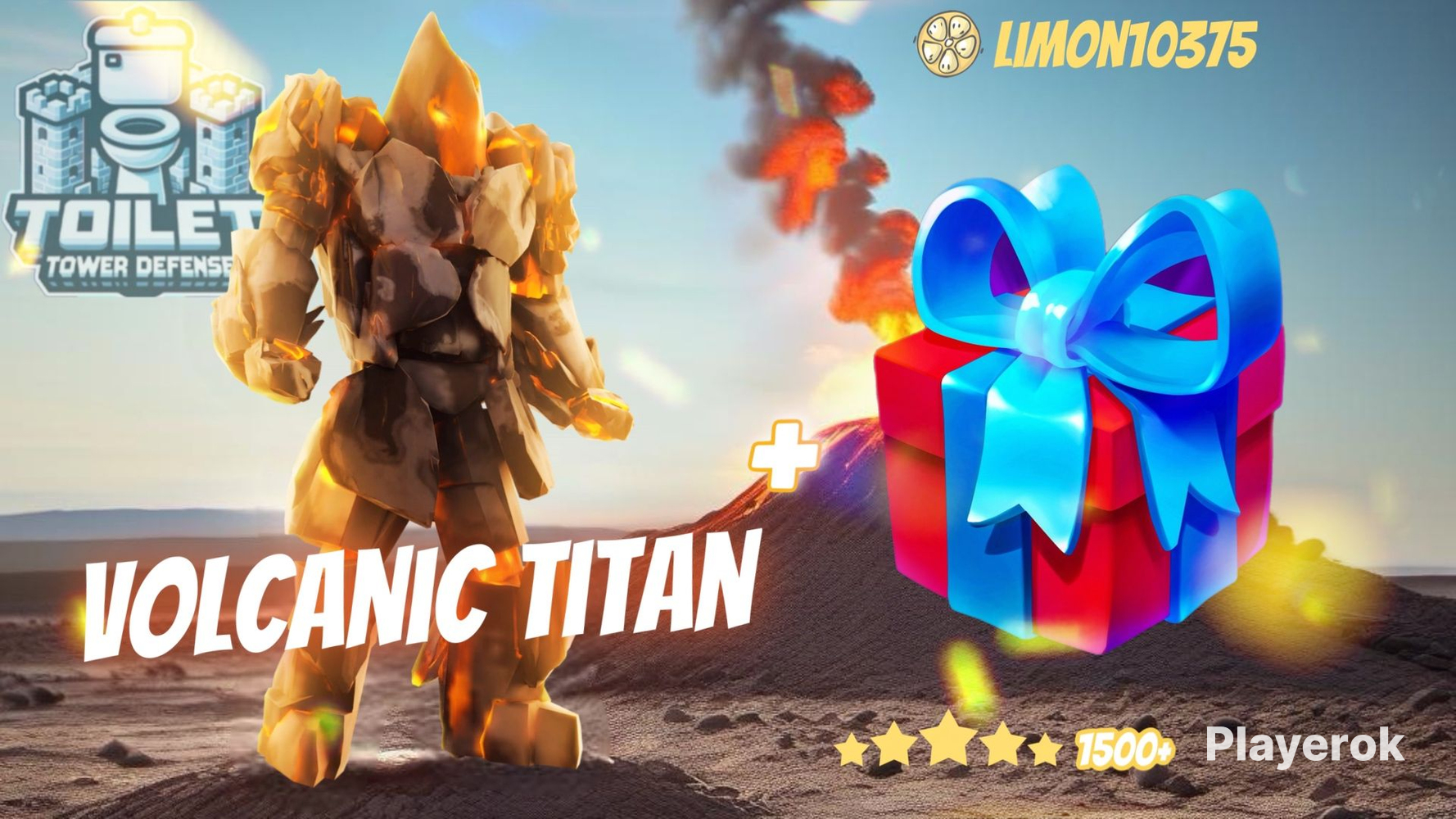 Купить 🌋Volcanic Titan🌋🔵Godly🔵| В профиле больше юнитов Roblox за 100 ...