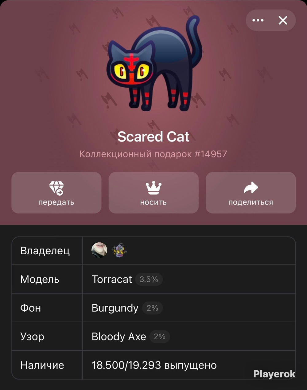 Купить Scared Cat Telegram за 3 000 ₽ - NFT Подарки Telegram
