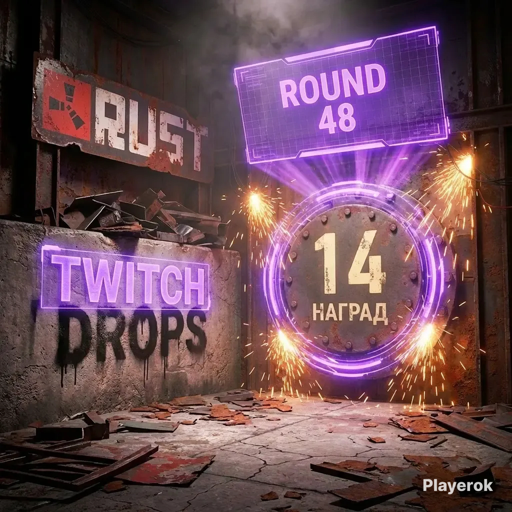 Купить ☑️ 48 ROUND ☑️ 14/14 уникальных скинов ☑️TWITCH DROPS☑️ Rust за ...
