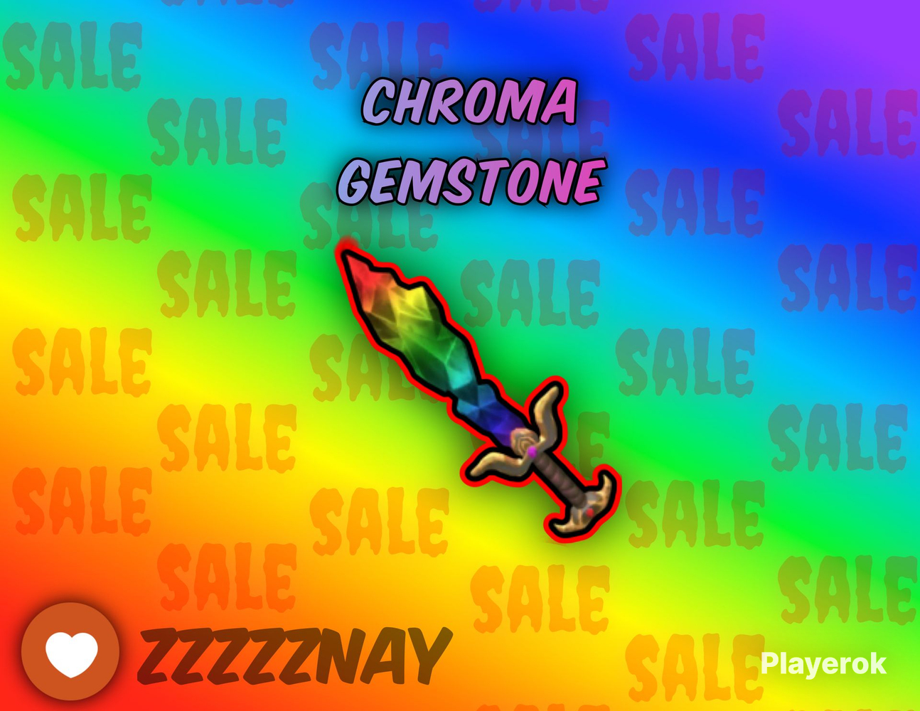 Купить 💎🌈Chroma Gemstone🌈💎 +ПОДАРОК🔥 Roblox за 138 ₽ - Предметы Roblox