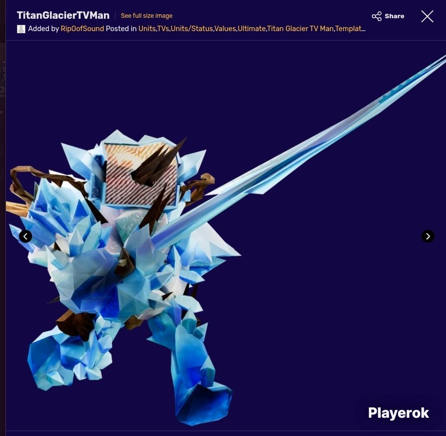 Купить 💦💦Titan Glacier TV Man💦💦 Roblox за 860 ₽ - Предметы Roblox