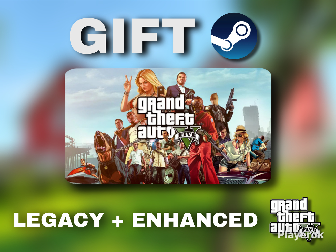 Купить 🎁STEAM Gift🎁Grand Theft Auto V: Enhanced Edition + GTA 5 LEGACY ...