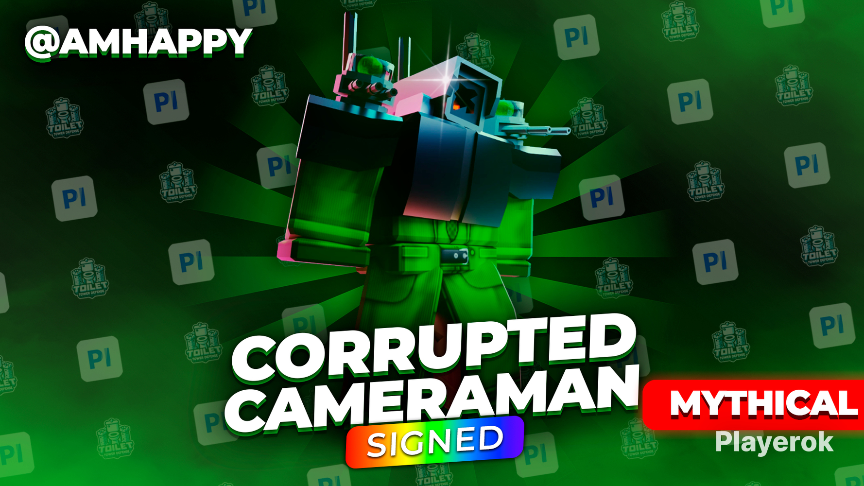 Купить 🌈SIGNED CORRUPTED CAMERAMAN🌈 ЛУЧШАЯ ЦЕНА Roblox за 799 ...