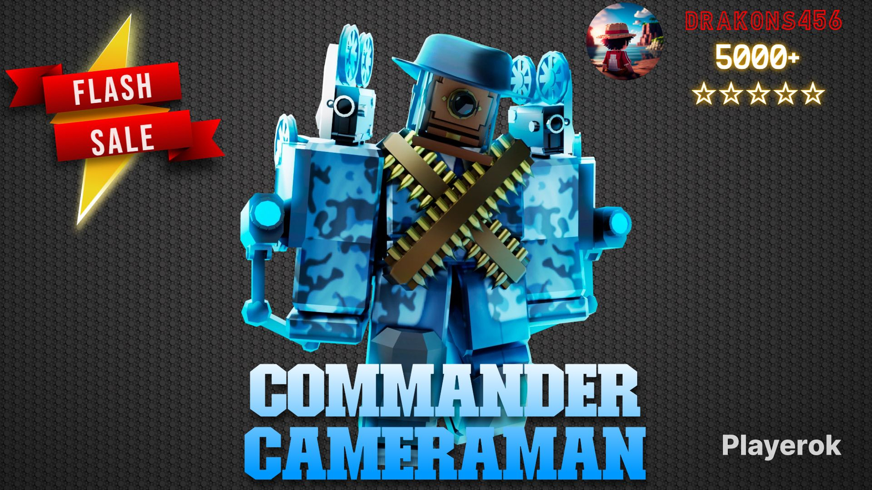 Купить 💂‍♂️Commander Cameraman💂‍♂️ | В профиле больше юнитов Roblox за ...