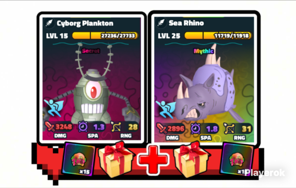 Купить Cyborg Plankton VS Sea Rhino / SpongeBob Tower Defense / ВСЕ НА ...
