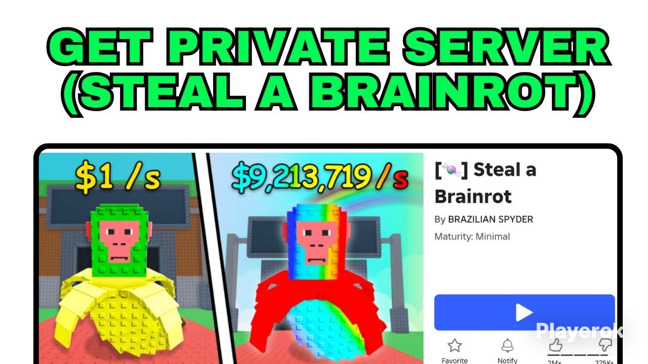 Купить 😱3 ПРИВАТНЫХ СЕРВЕРА😱 Steal a brainrot🚂 Roblox за 90 ₽ - VIP ...