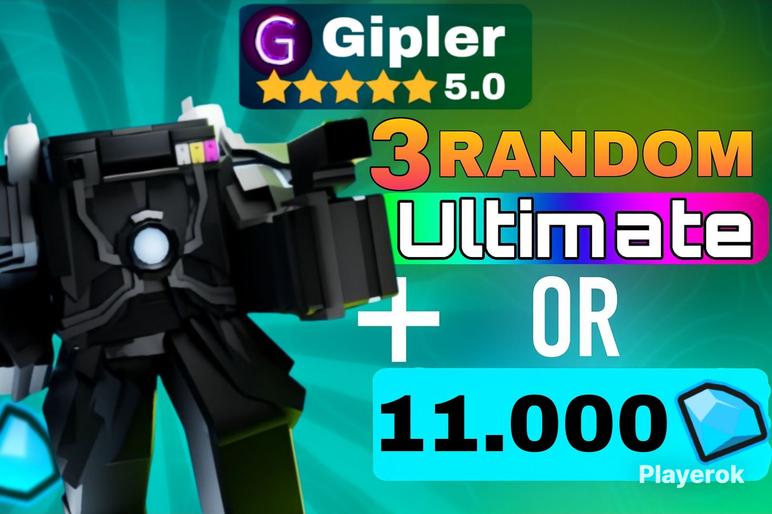 Купить 🔥Titan Printer Man🔥🥵+3 ульта или 11.000 гемов🥵 Roblox за 299 ...