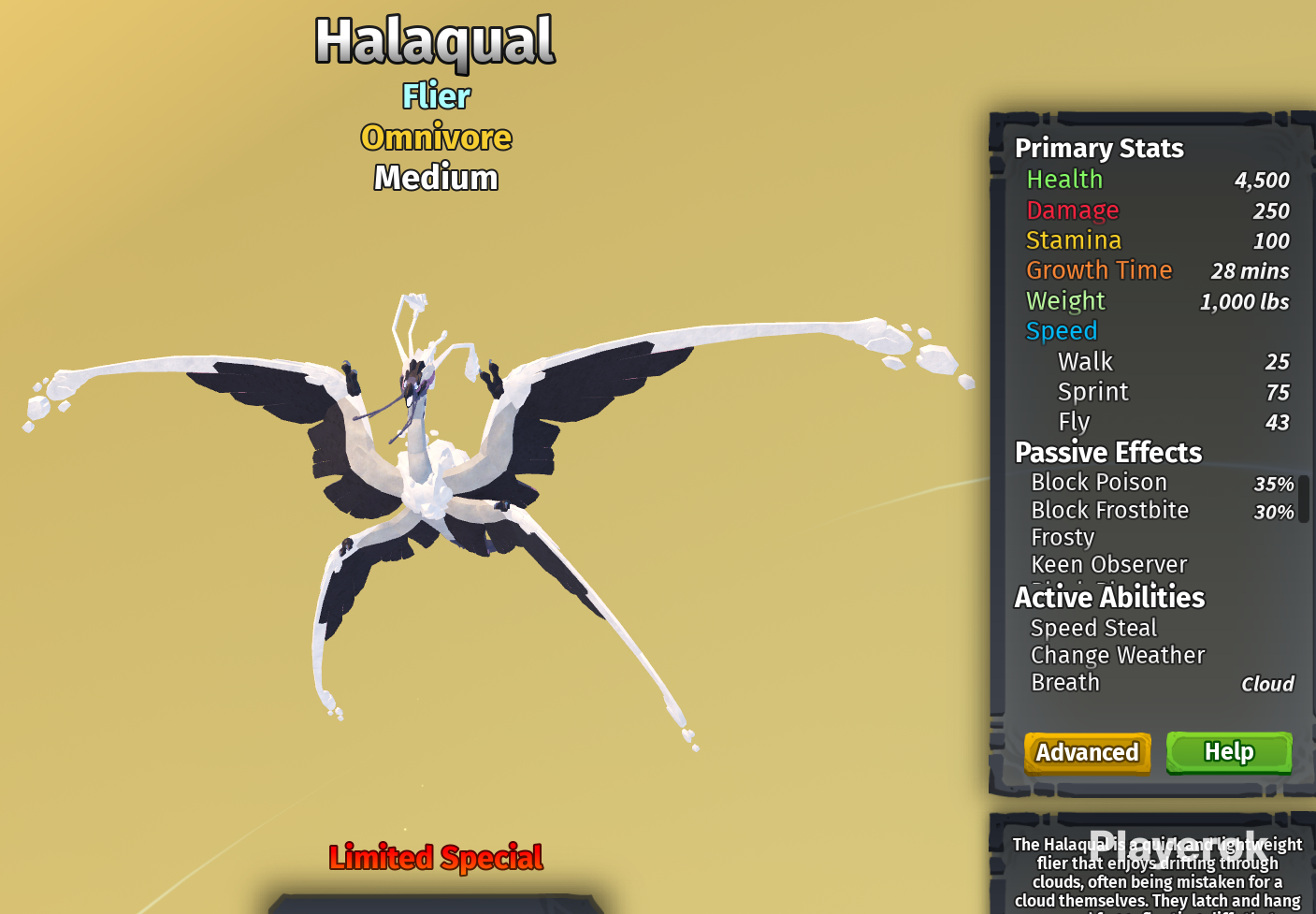 Купить 🌑HALAQUAL (ВИД) | CREATURES OF SONARIA🌑 Roblox за 100 ...