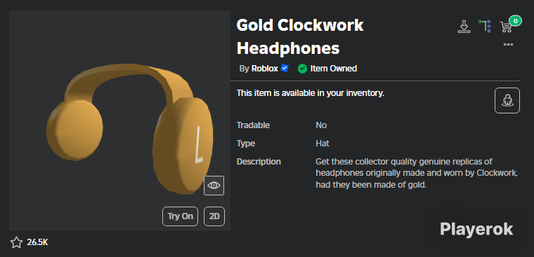 Купить 💸 Gold Clockwork Headphones 💸 ДОРОГИЕ И РЕДКИЕ КЛОКВОРКИ Roblox ...